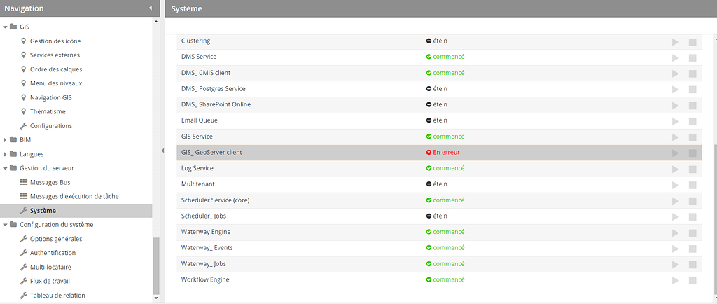 Server management - Stop and Start disable - Systems Engineering - CMDBuild Forum