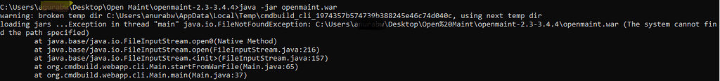 Error Installing Openmaint On Windows 10 Systems Engineering Cmdbuild Forum